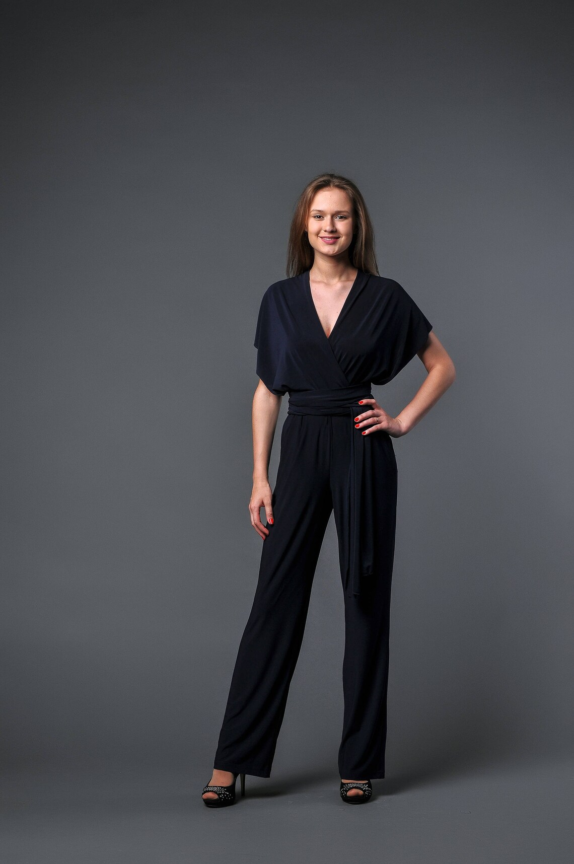 Blue Wedding Infinity Jumpsuit Convertible for Women Jersey - Etsy