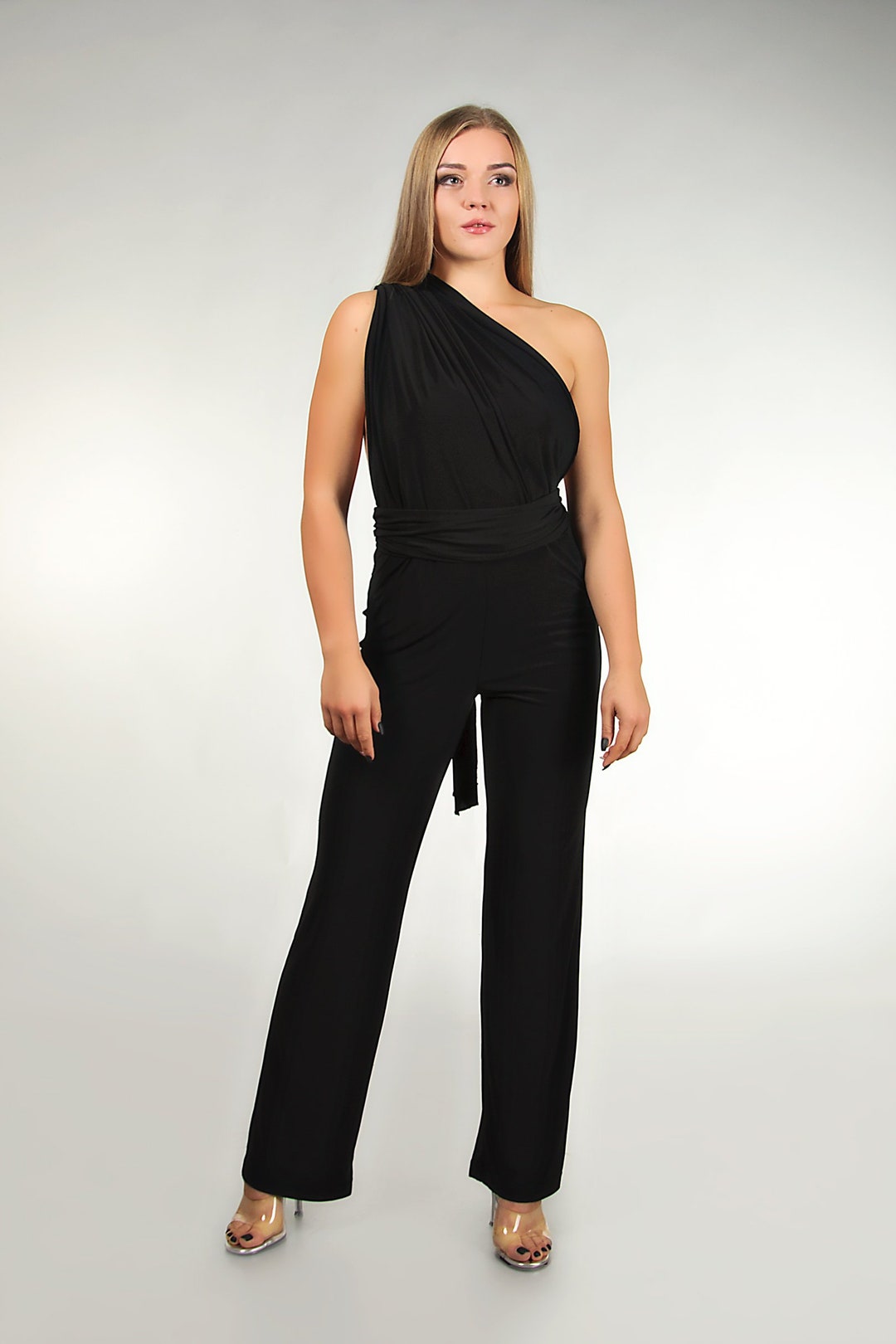 Wedding Infinity Jumpsuit Convertible Evening for Women, Black ...