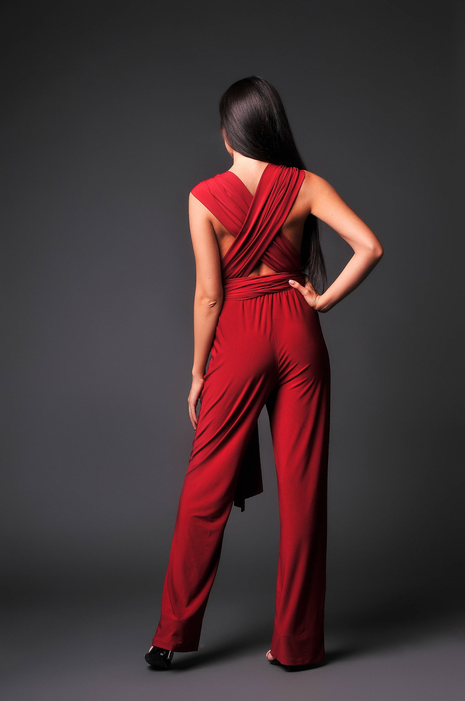 Infinity Convertible Jumpsuit, Wedding Bridesmaid Wrap Romper - Etsy