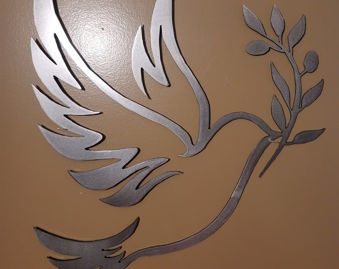 Stained Glass White Dove And Olive Branch Peace Dove Etsy