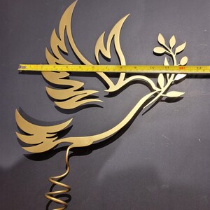 Peace Dove Tree Topper Gold Olive Branch Gift Idea Sale Metal Wall ...