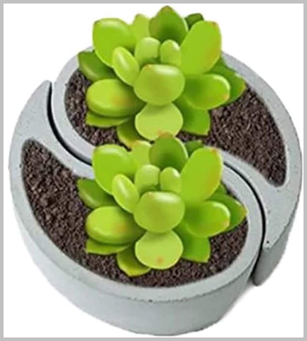 Yin Yang Cement Planter Set for Cactus Succulent Valentine Gift Idea - Etsy