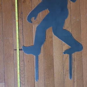 Rustic Bigfoot Yeti Sasquatch Metal Yard Art- Patina - Humorous Lawn ...