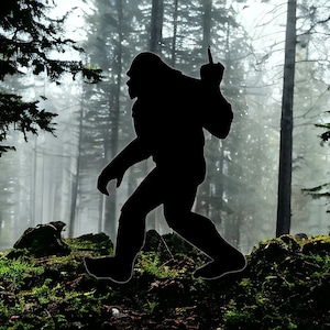 Bigfoot Yeti Sasquatch Metal Yard Art- Sale Humorous Lawn Signs 21 ...