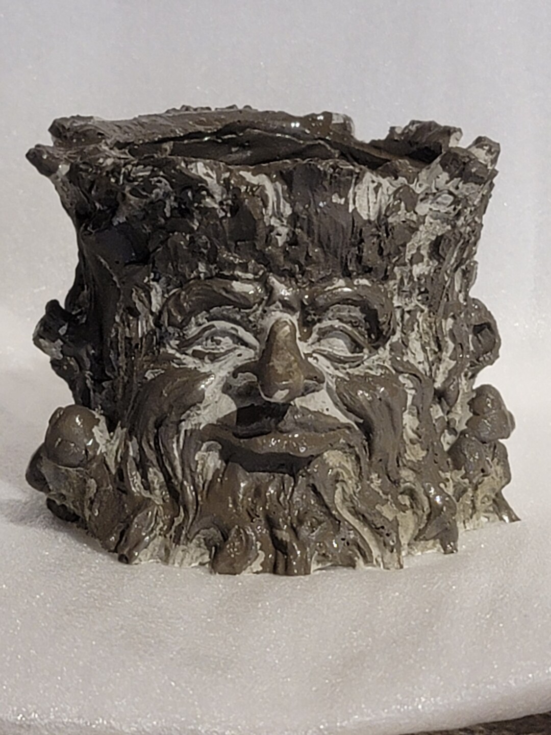 Old Man Tree Face Planter: Distressed Concrete Pot for Succulents - Etsy