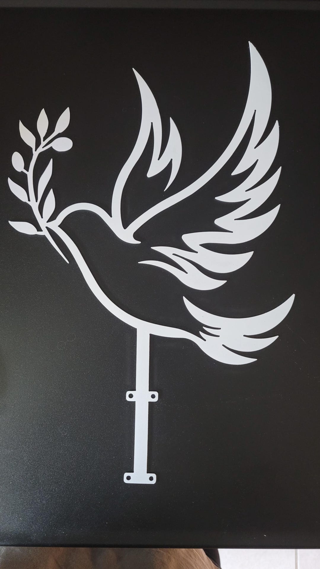 Peace Dove Christmas Tree Topper| White| Entrance Decoration: Metal ...