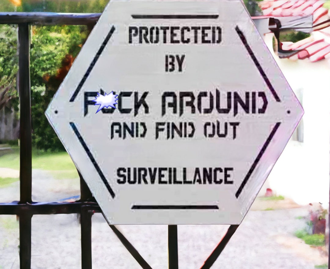 FAAFO FAFO F Around and Find Out Security Metal Steel Sign Gift Present ...