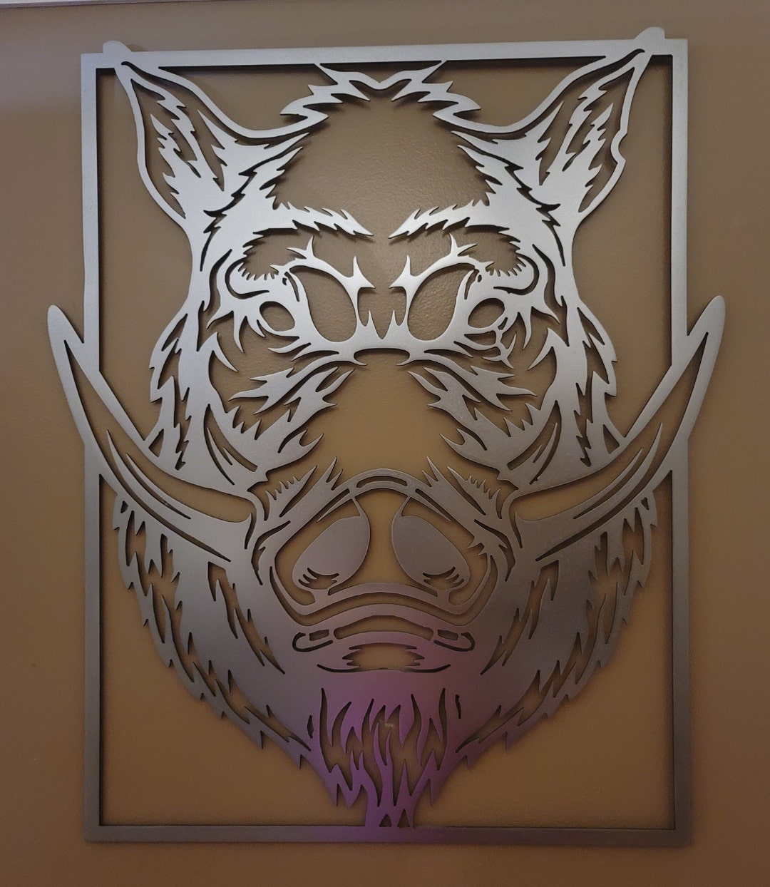 Wild Boar Hog Pig Metal Wall Art Decor Hunter Bow Archery Season ...