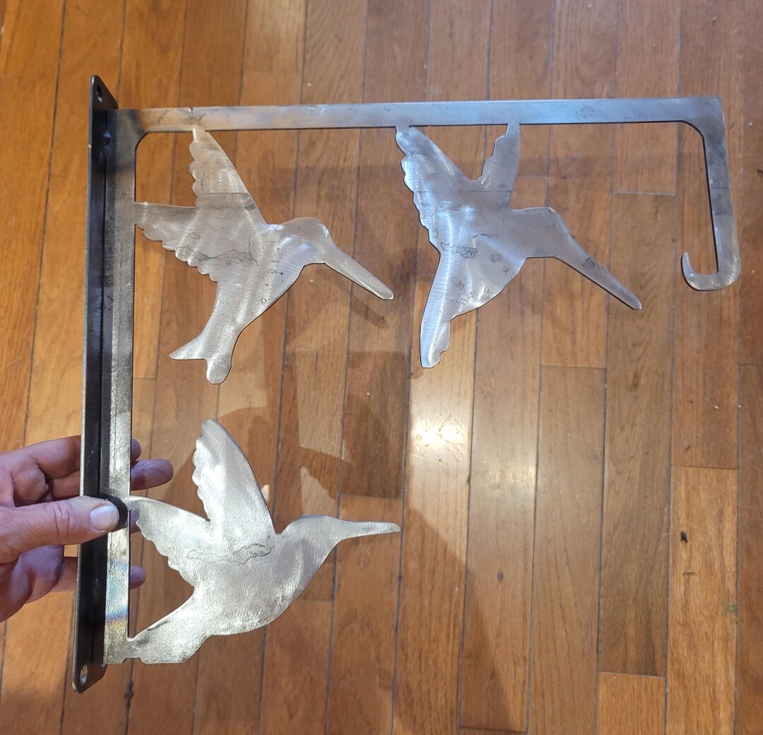 Unique Raw Steel Hummingbird Hanger – 15-inch Long Garden Decor - Etsy