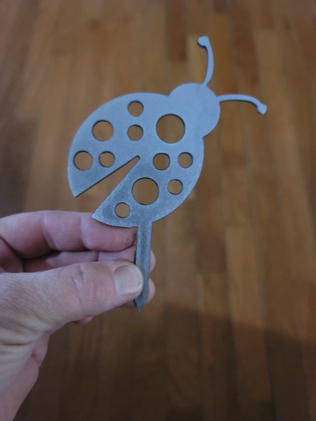 Baby Metal Ladybug Flower Pot Decoration, Garden Stake, Plant Buddy ...