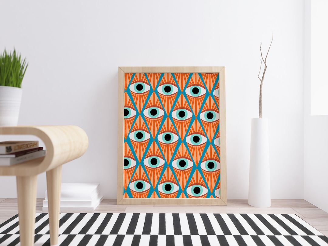 Boho Eye Pattern Digital Download Art Print, Printable, King Avenue ...