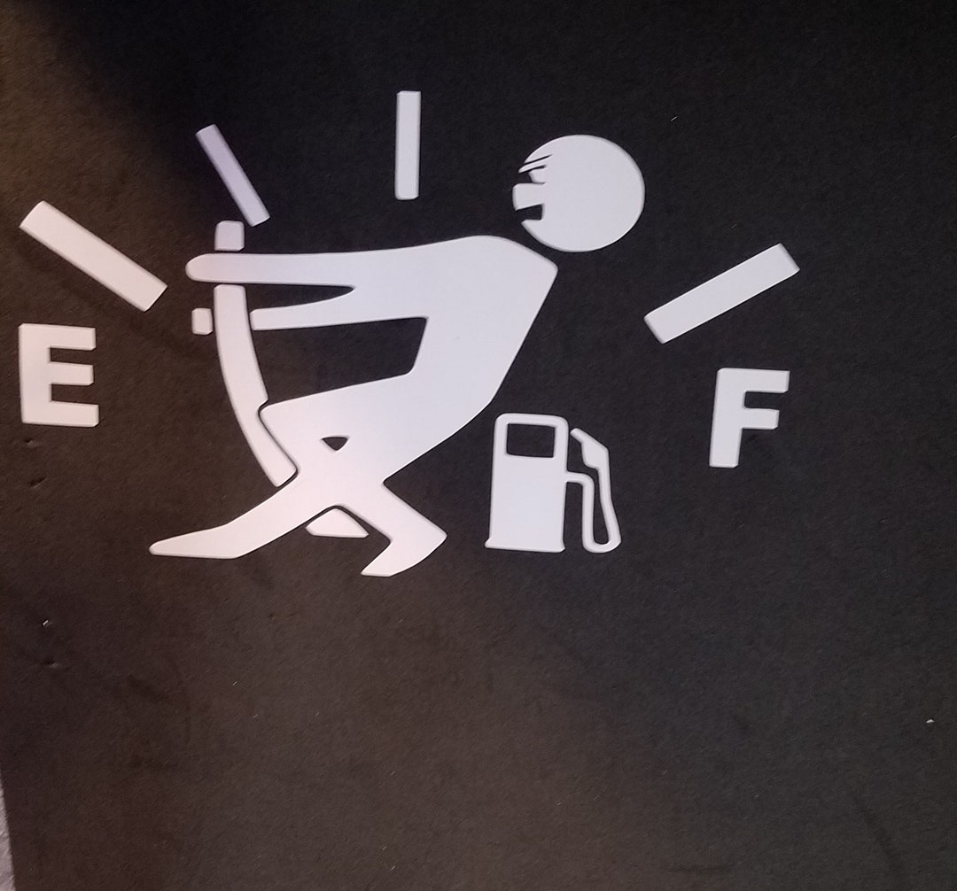 Empty Full Gas White Decal - Etsy