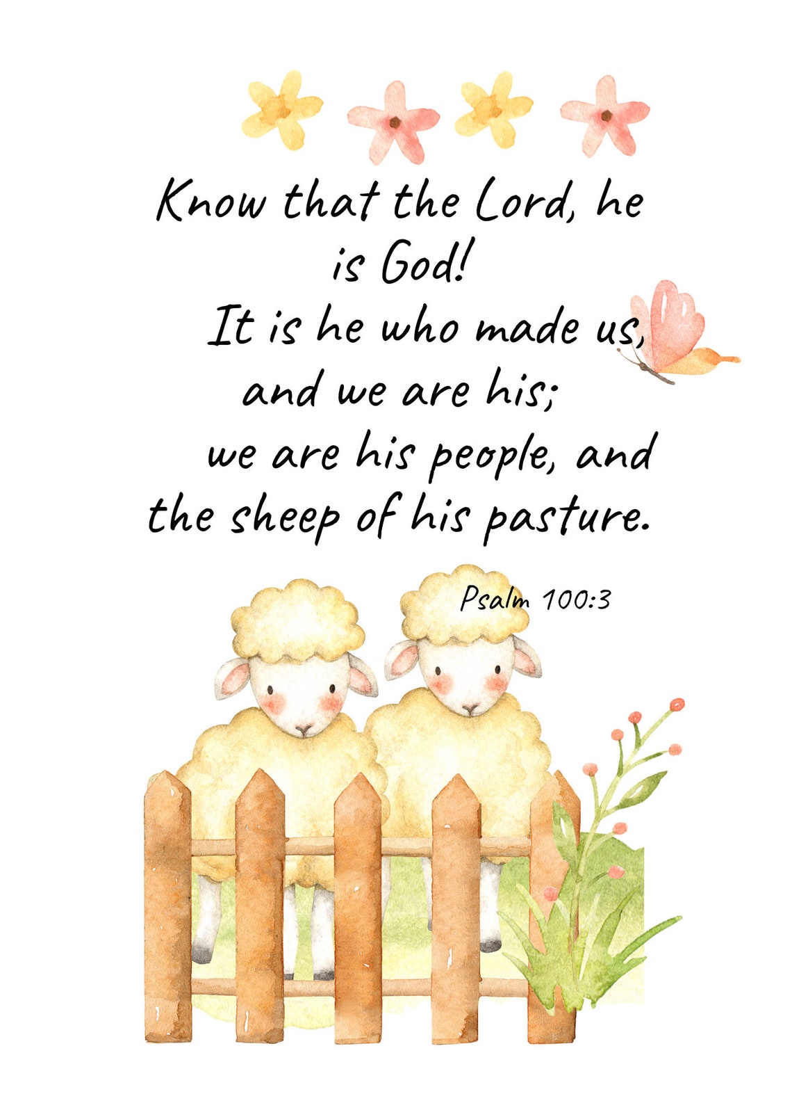 Bible Verse, Inspirational Quote, Sheep, Bible Verse Sheep, Wall Art ...
