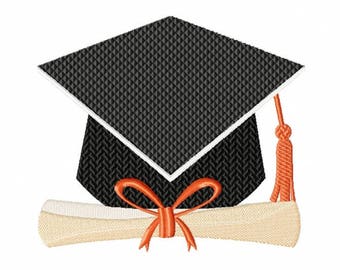 Graduation Cap Monogram Frame Collection 03 Machine | Etsy