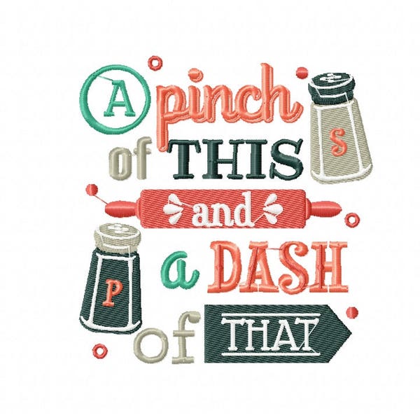 Cooking Embroidery - Etsy