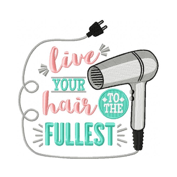 Hair Stylist Embroidery Design - Etsy