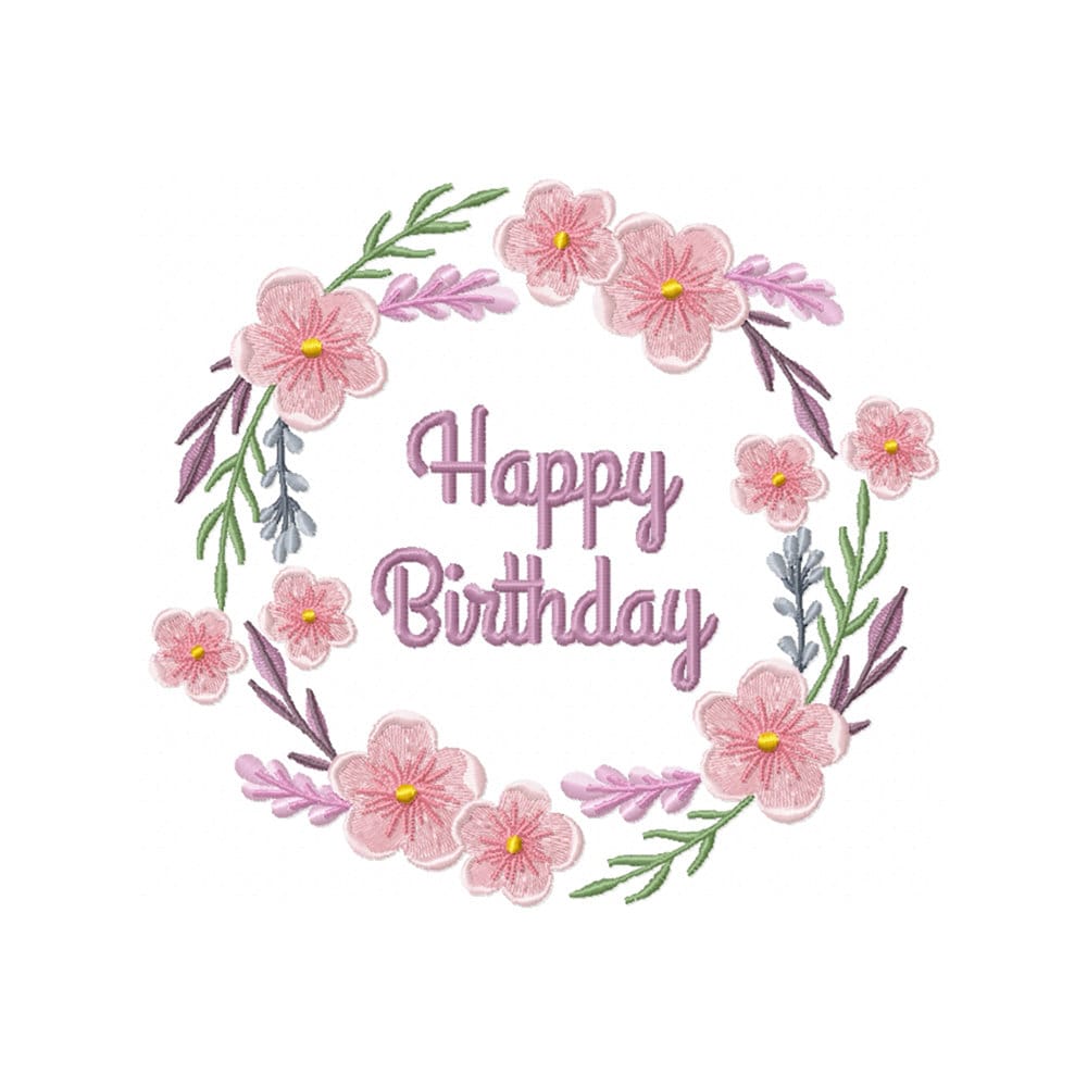 Machine Embroidery Design Happy Birthday Collection of 6 | Etsy