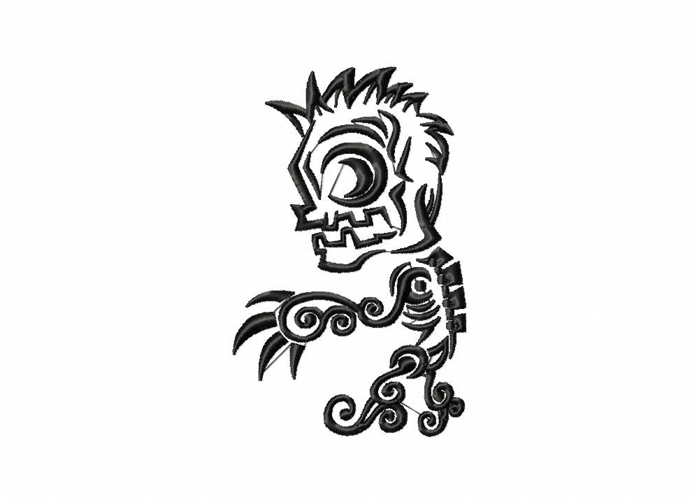 Machine Embroidery Designs - Tribal Tattoo Halloween Collection 7 - Etsy