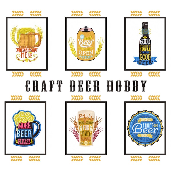 Beer Embroidery - Etsy