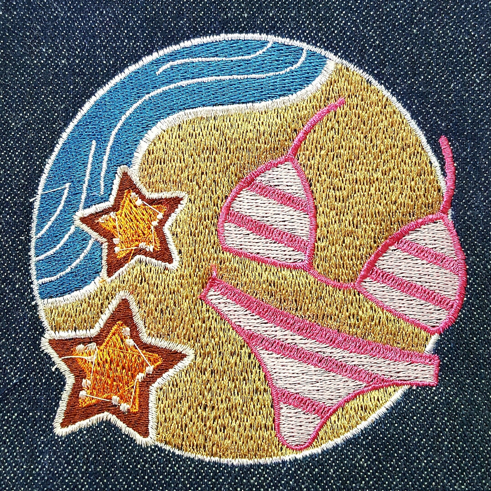 Machine Embroidery Design - Bikini Beach - Etsy