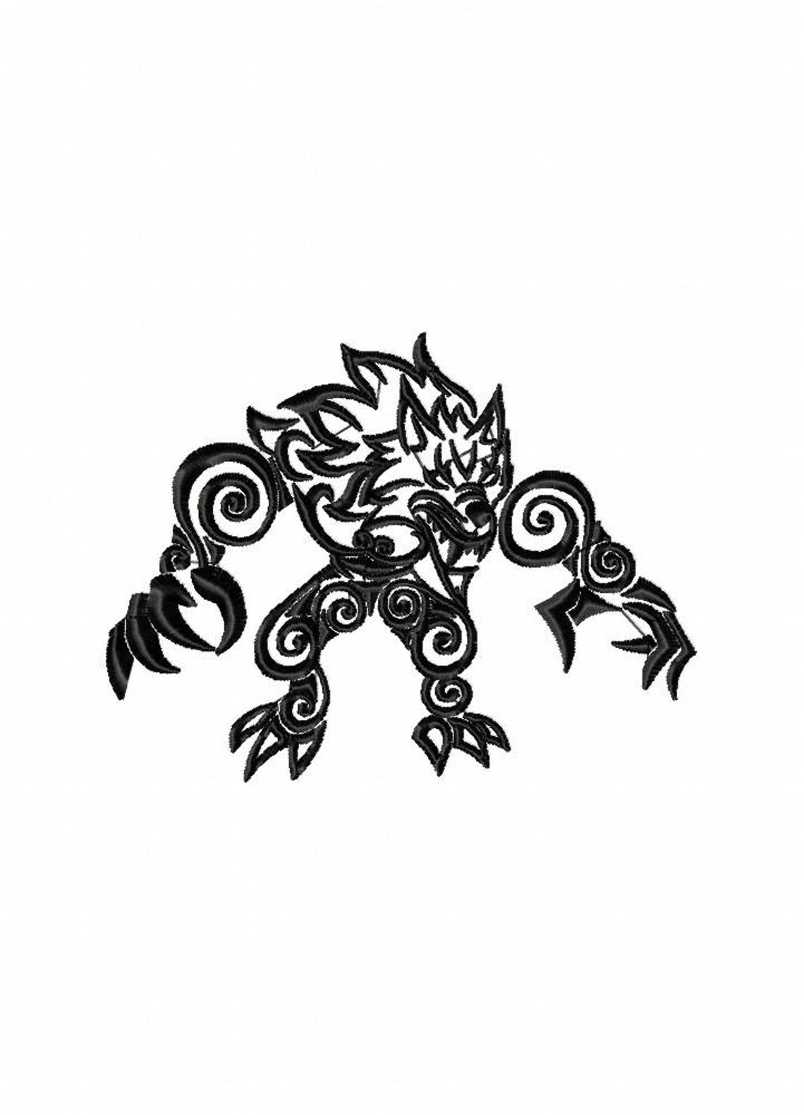 Machine Embroidery Designs - Tribal Tattoo Halloween Collection 7 - Etsy