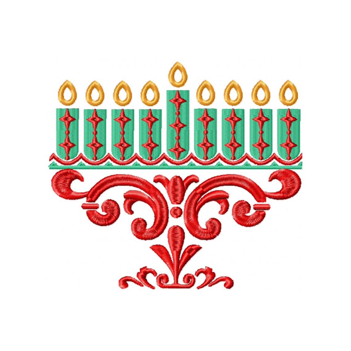 Machine Embroidery Design Menorah Collection of 4 | Etsy