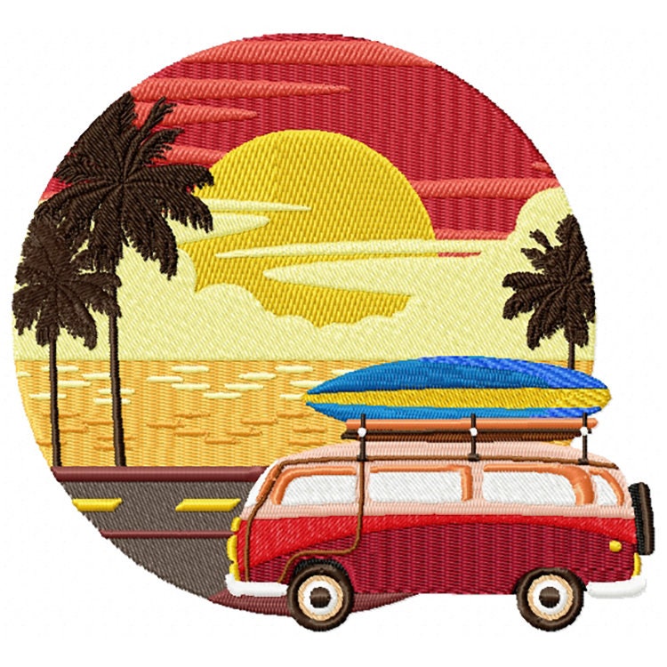 Machine Embroidery Designs Summer Travel Collection of 6 | Etsy