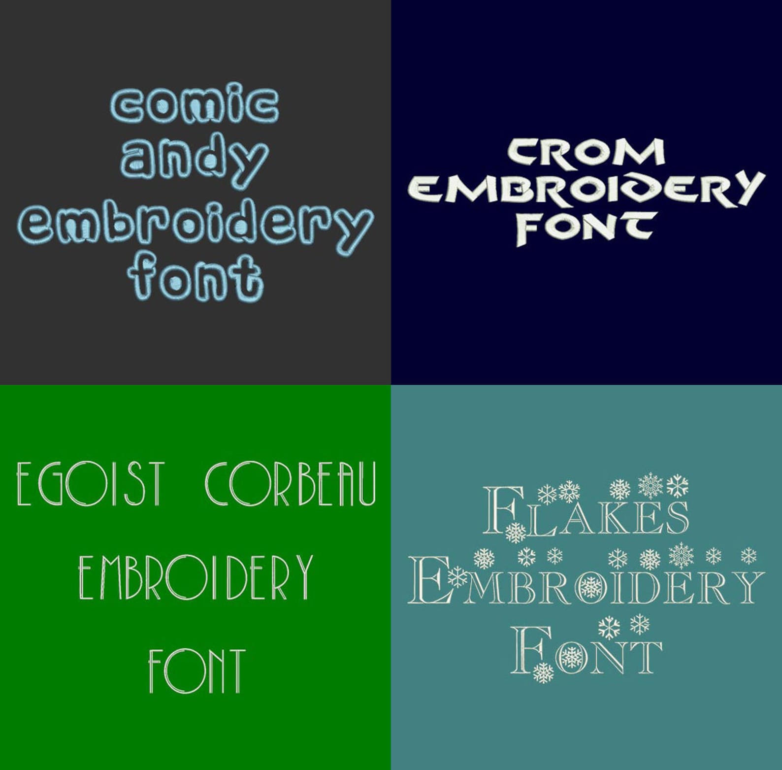 Machine Embroidery Fonts 20 PES Font Bundle Volume 5 20 | Etsy