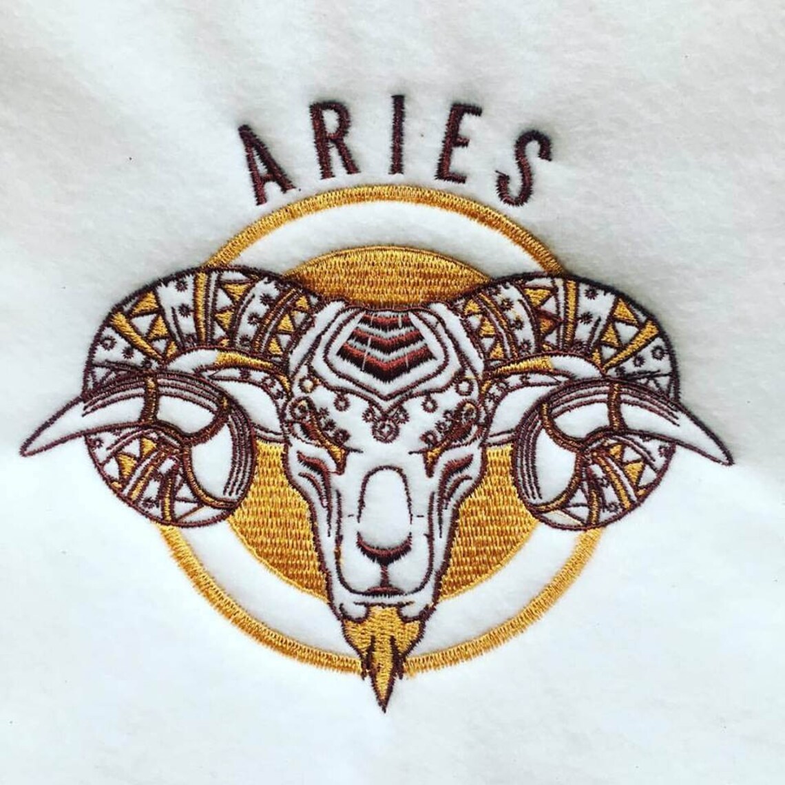 Machine Embroidery Design - Aries Horoscope - Zodiac Collection #01 - Etsy