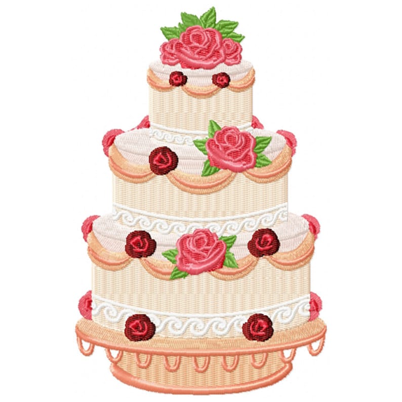 Machine Embroidery Designs - Wedding Cake Collection of 6 - Etsy