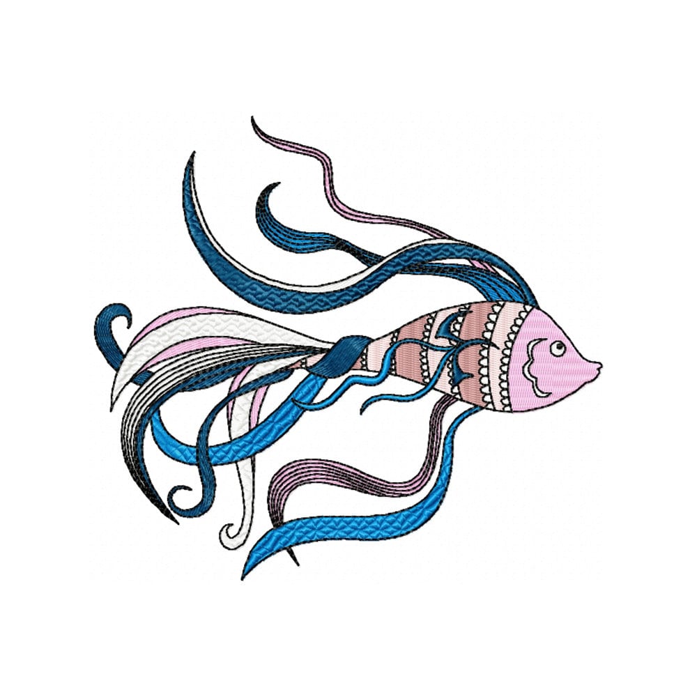 Machine Embroidery Designs Funky Fish Collection 02 of 4 | Etsy