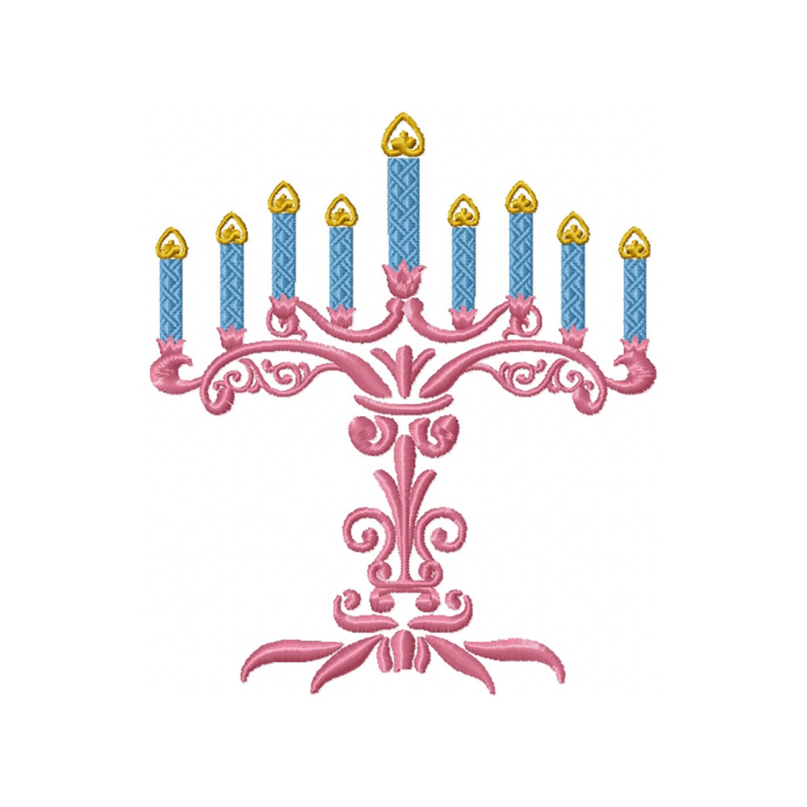 Machine Embroidery Design - Menorah Collection of 4 - Etsy