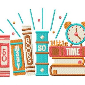 Machine Embroidery Design Reading Hobby Design 03 | Etsy