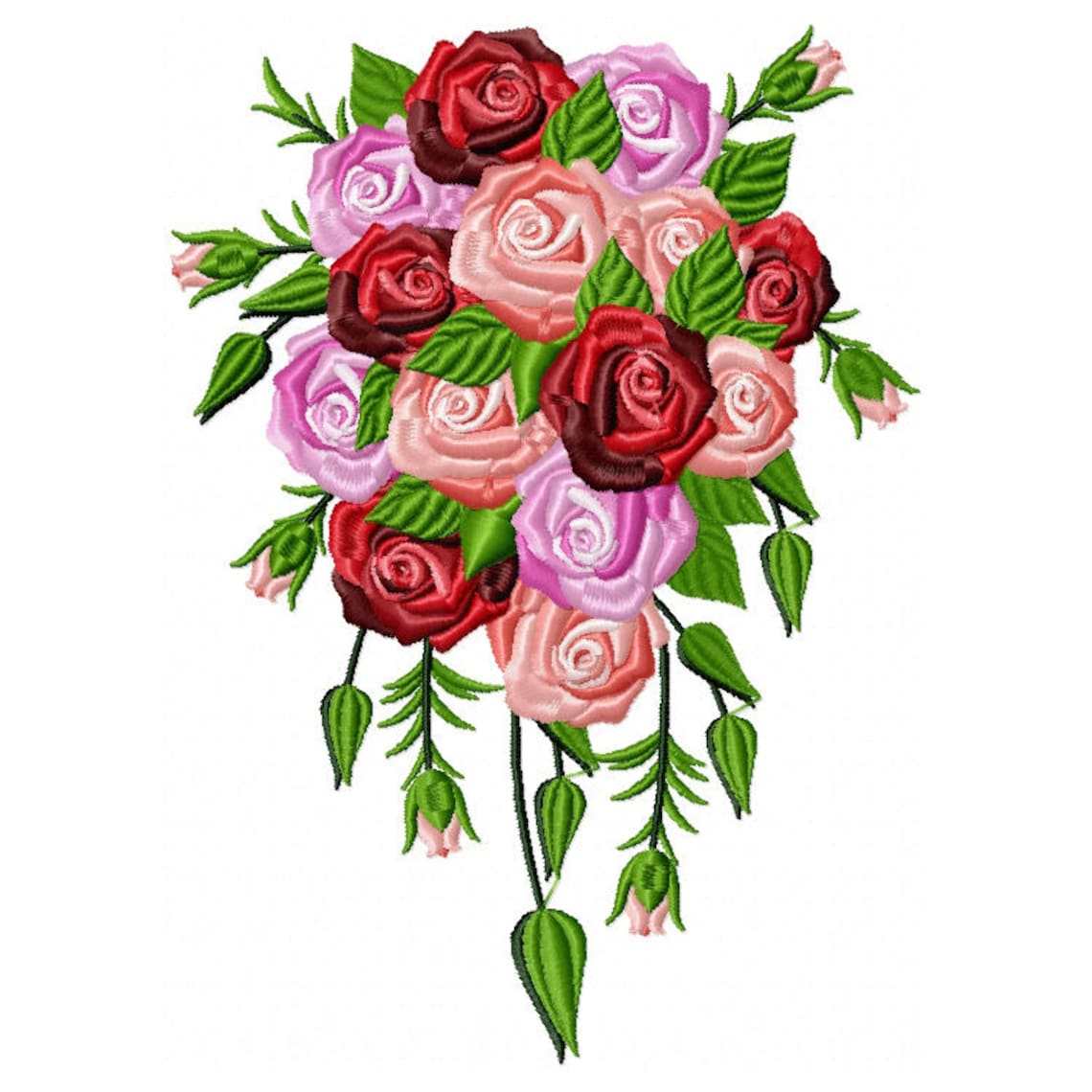 Machine Embroidery Designs Wedding Bouquet Collection of 7 - Etsy