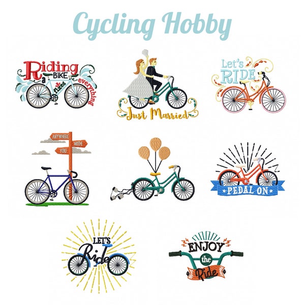 Machine Embroidery Bicycle Designs - Etsy