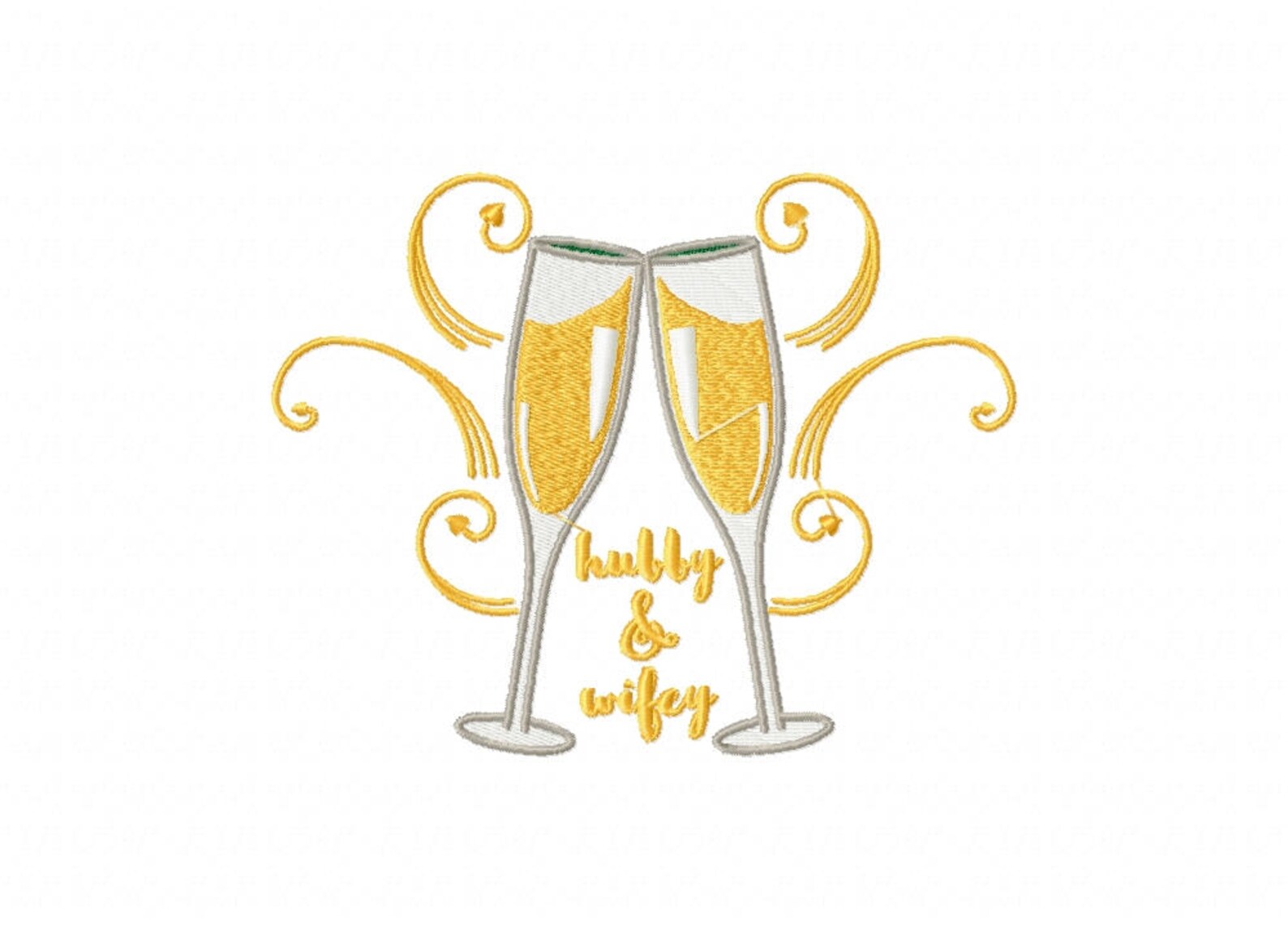 Champagne Toast Collection of 8 Machine Embroidery Designs | Etsy
