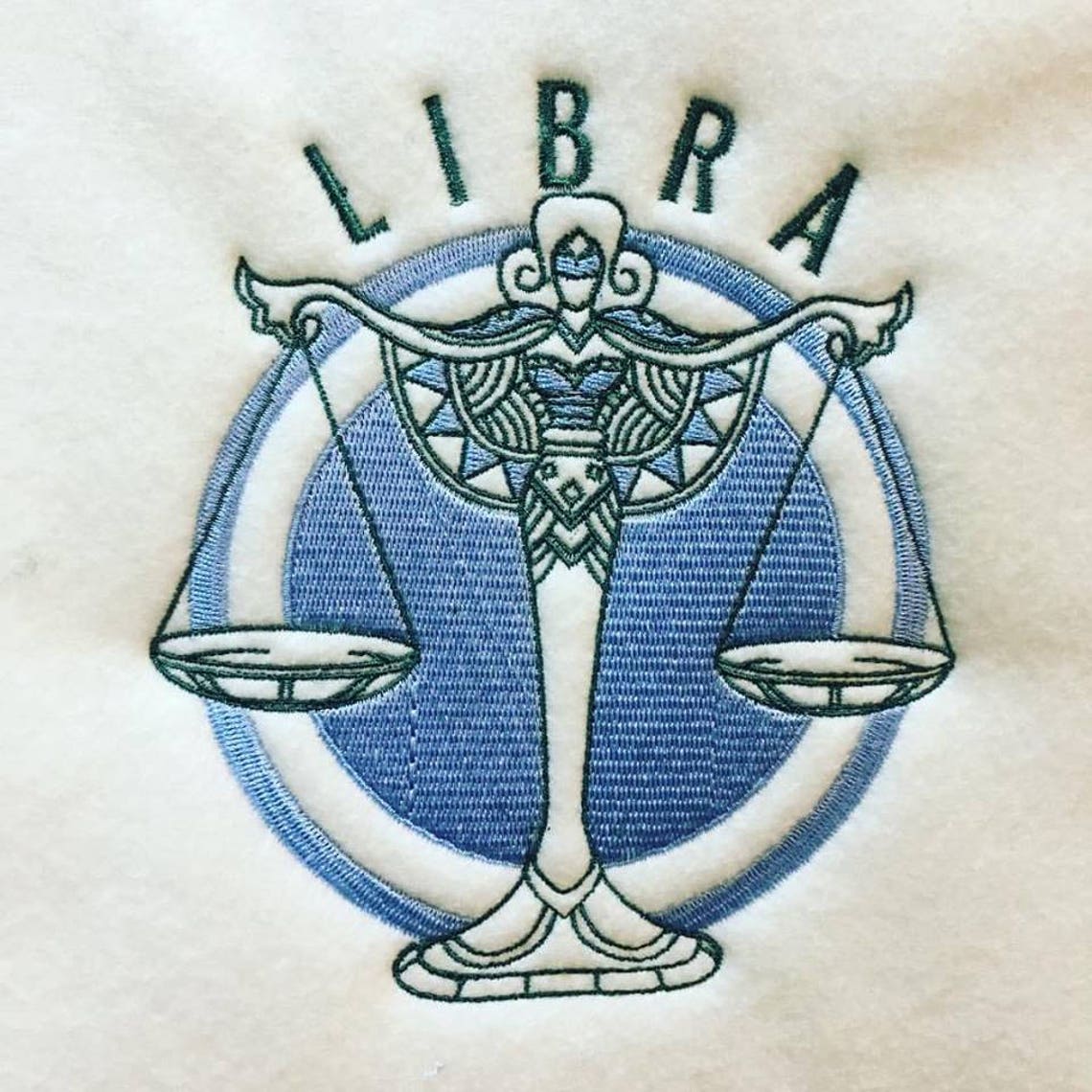 Machine Embroidery Design - Libra Horoscope - Zodiac Collection #09 - Etsy
