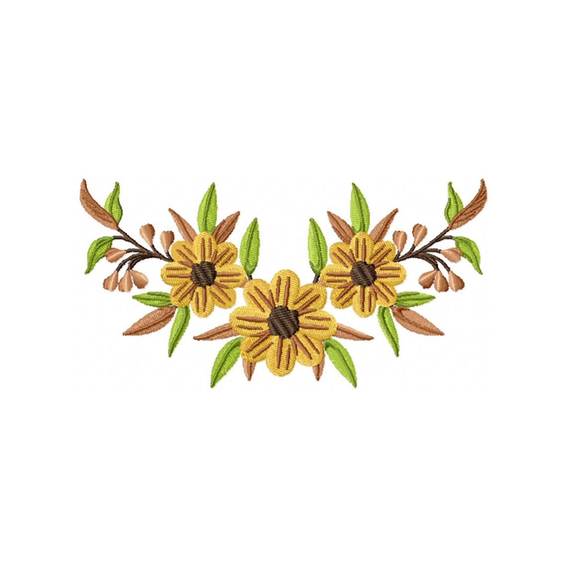 Machine Embroidery Design Botanical Burst Collection of 6 | Etsy