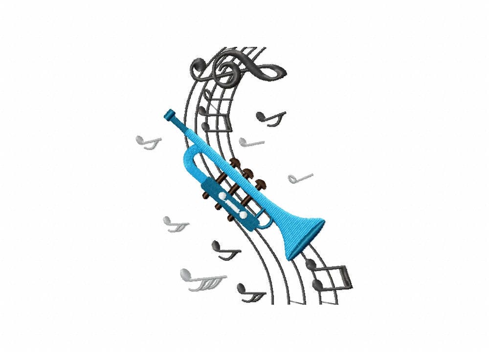 Machine Embroidery Designs Music Collection of 8 - Etsy