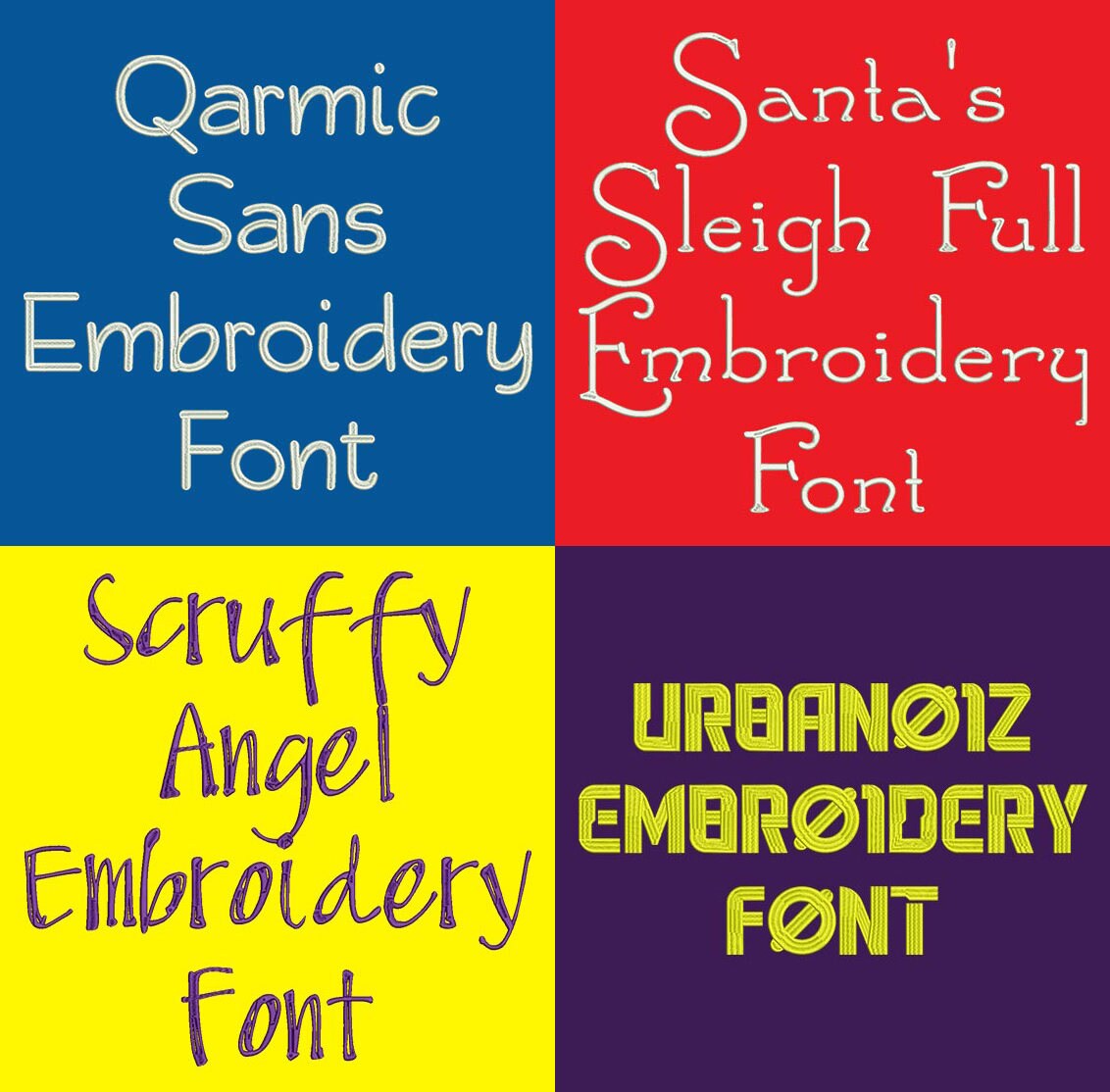 Machine Embroidery Fonts 20 PES Font Bundle Volume 5 20 | Etsy