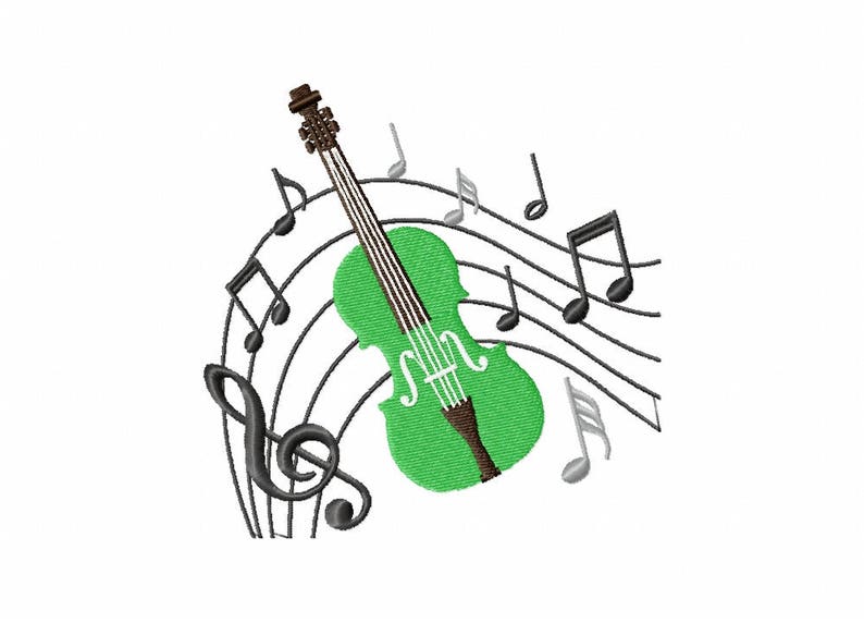 Machine Embroidery Design Musical Instrument Collection 04 - Etsy