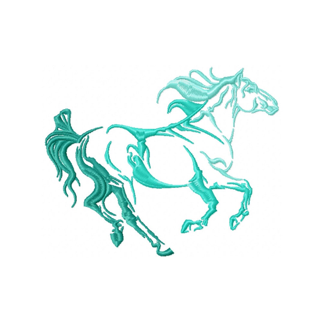 Machine Embroidery Design - Silhouette Horse #05 - Etsy
