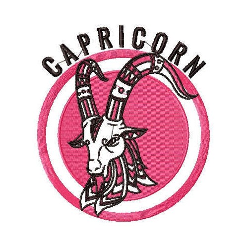 Machine Embroidery Design Capricorn Horoscope Zodiac | Etsy