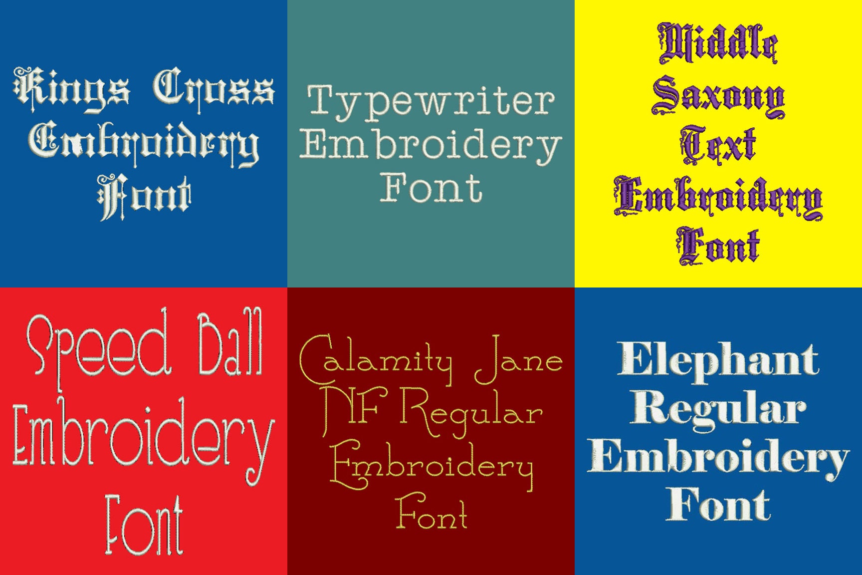 Machine Embroidery Fonts 20 VP3 Font Bundle Volume 3 20 | Etsy