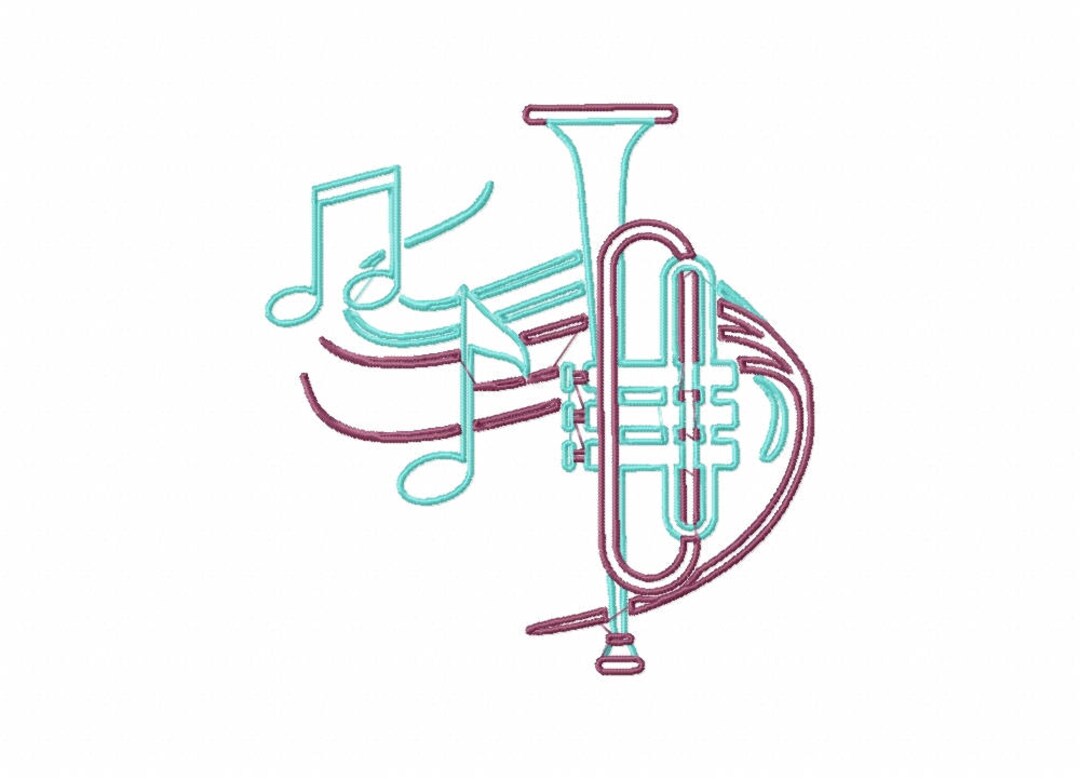 Machine Embroidery Design Musical Instrument Collection 07 - Etsy