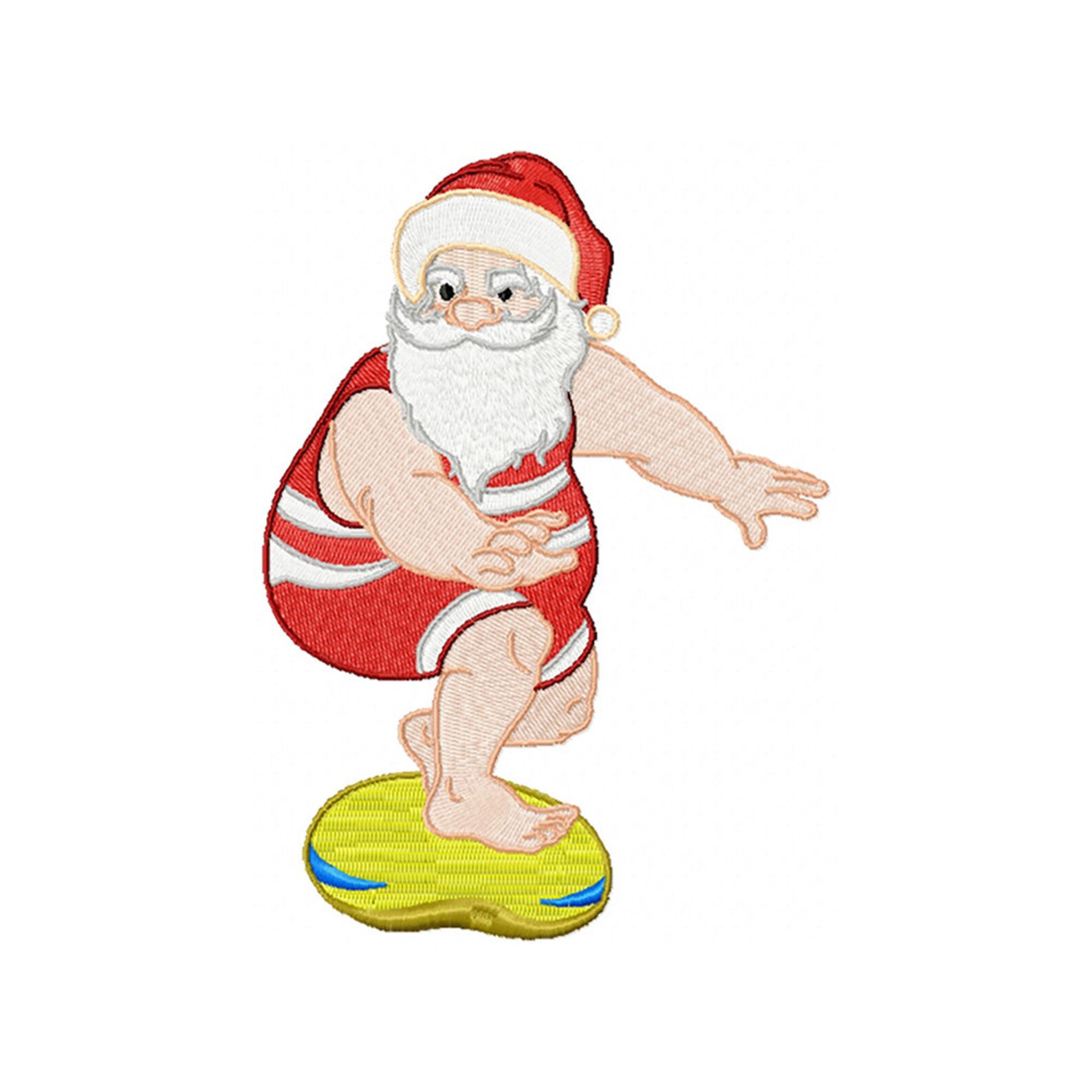 Machine Embroidery Designs Santa on the Beach Full - Etsy