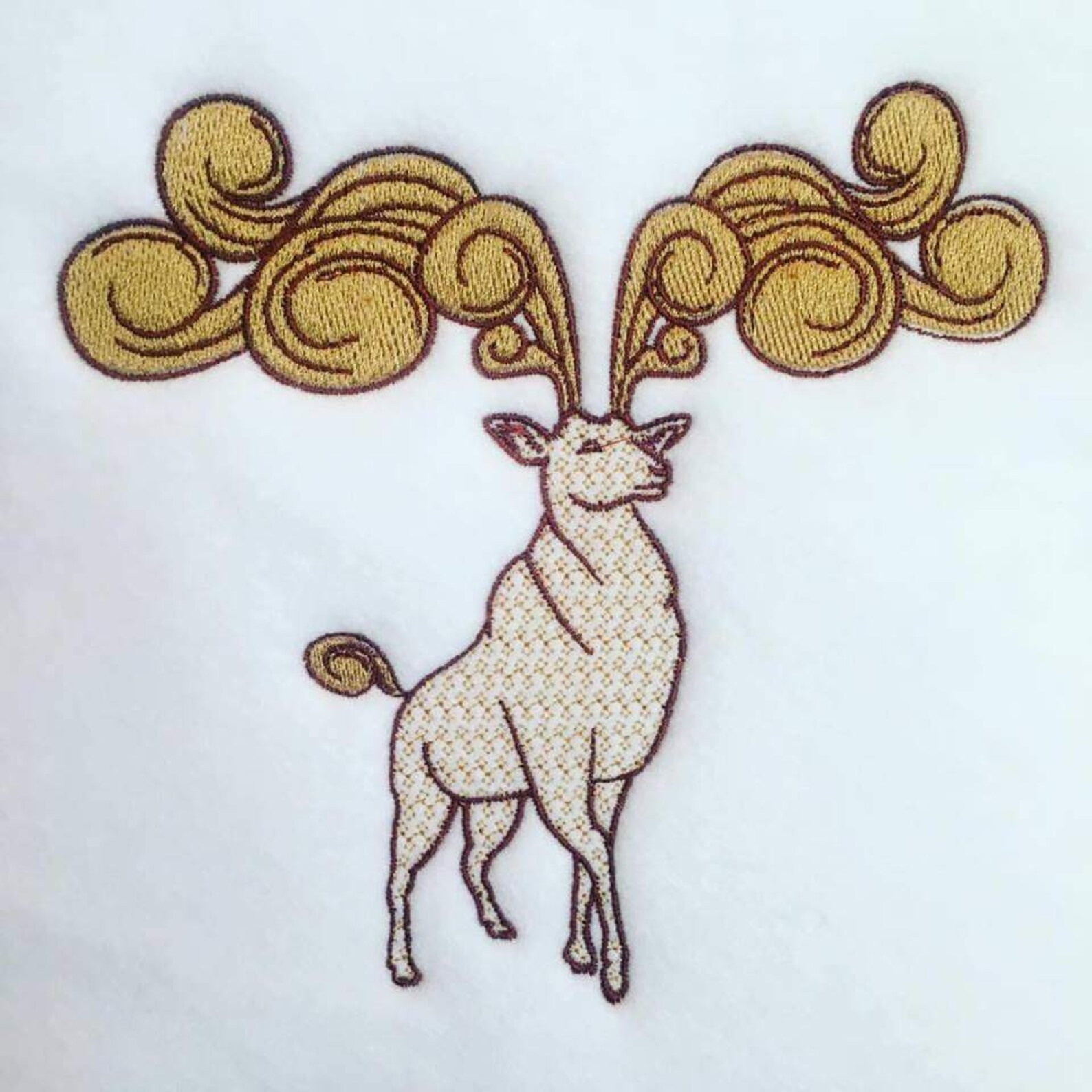 Machine Embroidery Design - Ornamental Stag - Etsy
