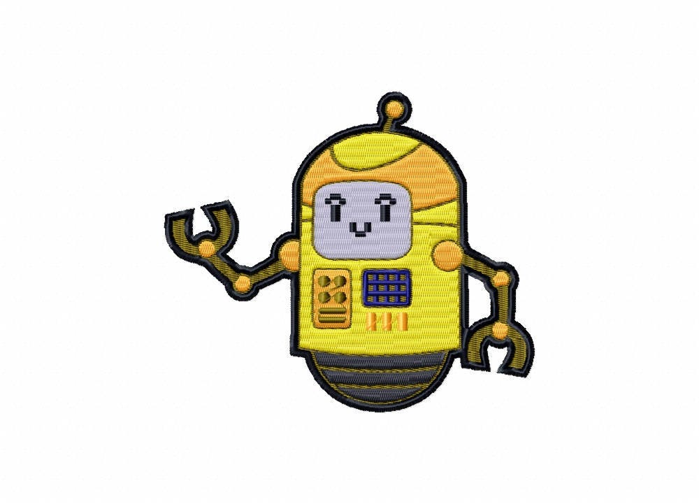 Machine Embroidery Designs Robot Collection of 12 | Etsy