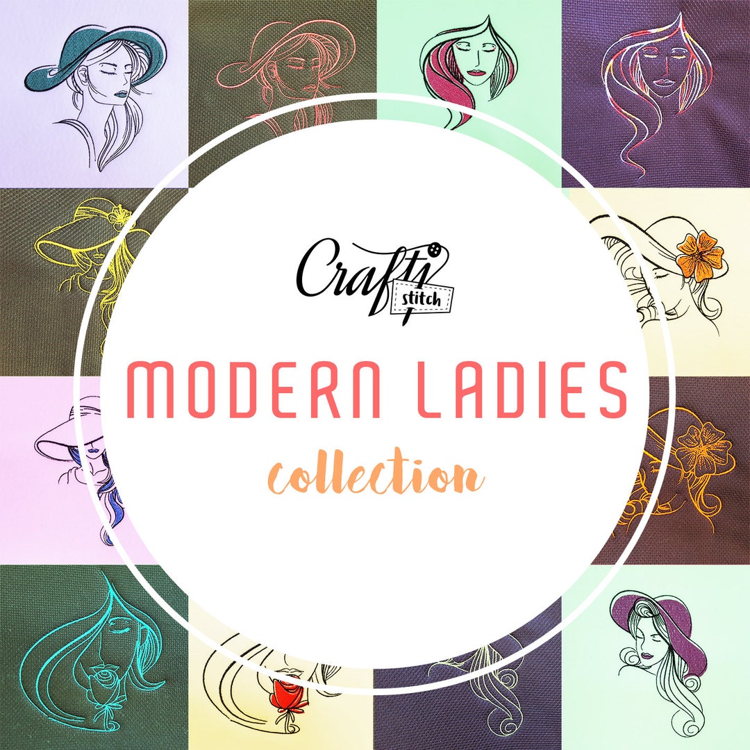 Modern Ladies Machine Embroidery Designs Full Collection - Etsy