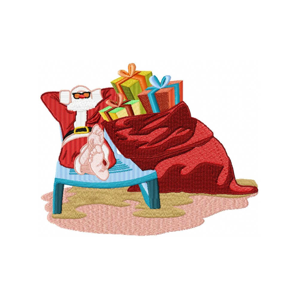 Machine Embroidery Designs - Santa on the Beach Full Collection #02 of ...